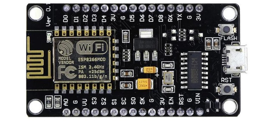 ESP8266 ESP-12E big digits NTP clock with date, time, temperature ...